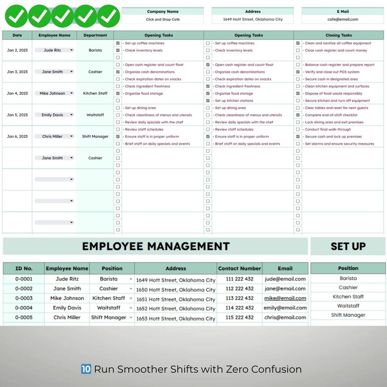 Google Sheets Work Checklist Template | Daily Productivity Tracker ...