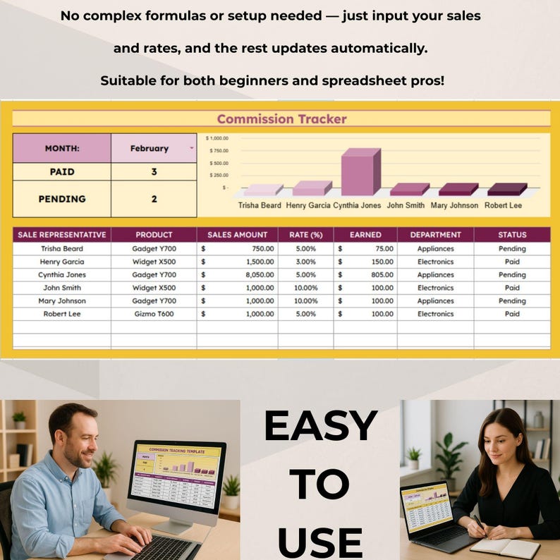 Commission Tracking Template, Google Sheets Sales Bonus Calculator ...