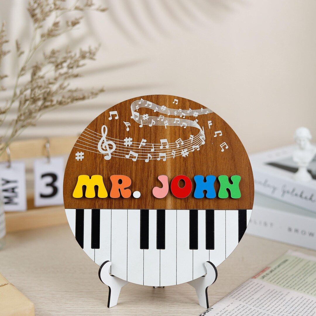 Custom Music Teacher Sign, 3D Door Music Sign for Teacher, Music ...