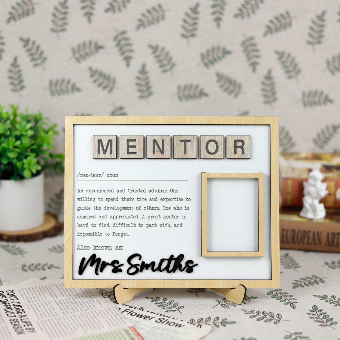Personalized Mentor Appreciation Photo Frame, Meaningful Gift for ...