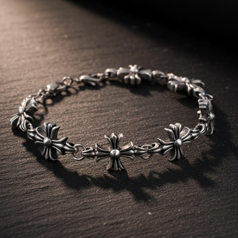 Chrome. Heart Bracelet - Etsy