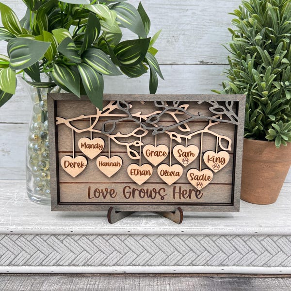 Hanging Hearts Signs - Etsy