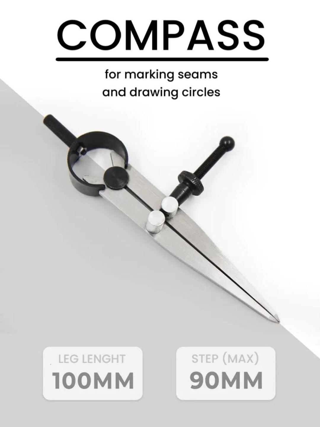 Divider Compass, Leather Compass Adjustable Spacing, Leather Marking ...