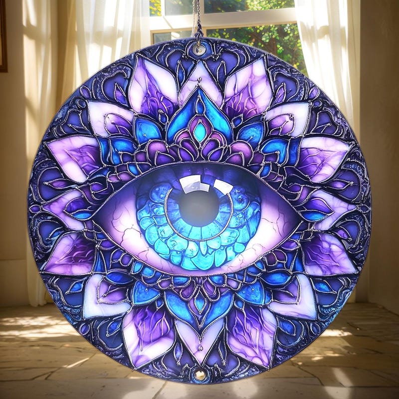 Evil Eye Stained Glass - Etsy Denmark