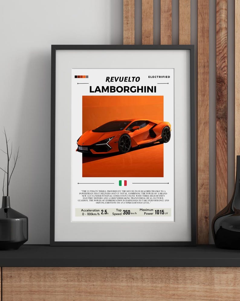 Lamborghini Revuelto Supercar Poster: Fast Car Decor (digital Download ...