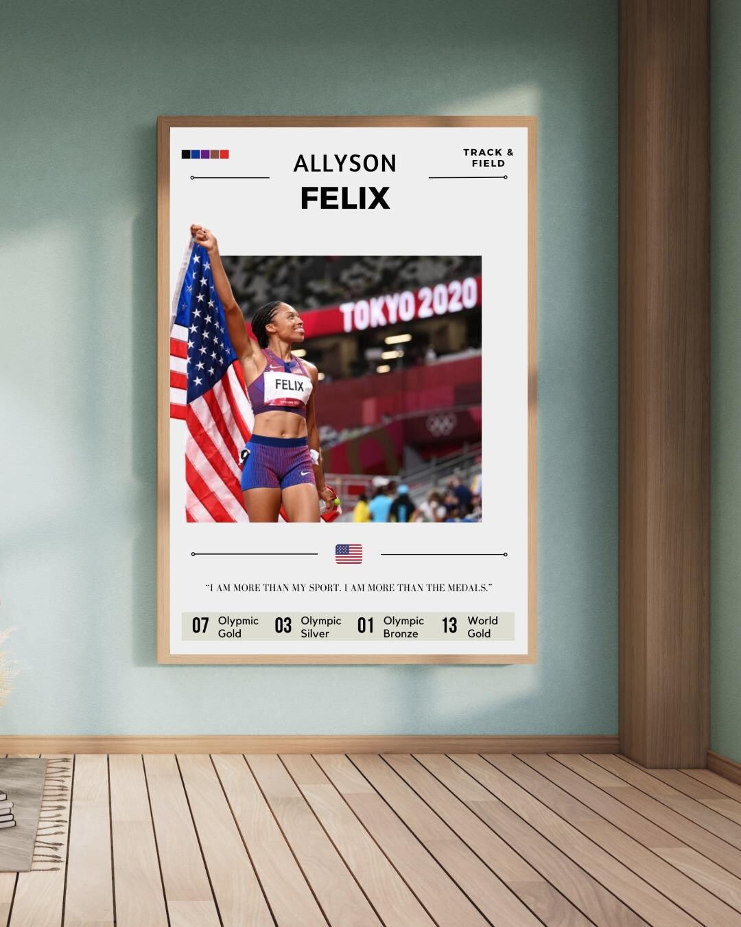 Allyson Felix Track & Field Poster: Athletic Inspiration (digital ...