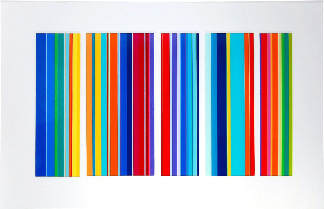 Large Stripes Solid Acrylic Artwork - Etsy