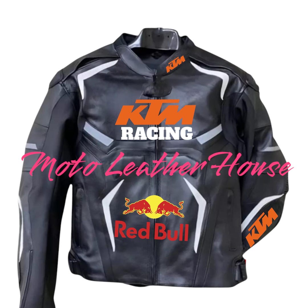 KTM Leather Jacket KTM Racing Jacket KTM Biker Jacket Cowhide Leather ...