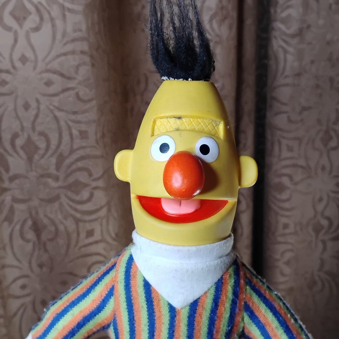 Vintage 1985 Applause Sesame Street Bert Plush Stuffed Animal 1985 ...