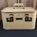 Vintage 1950s J.C. Higgins Sears Brown Gold Train Travel Vanity Make up ...