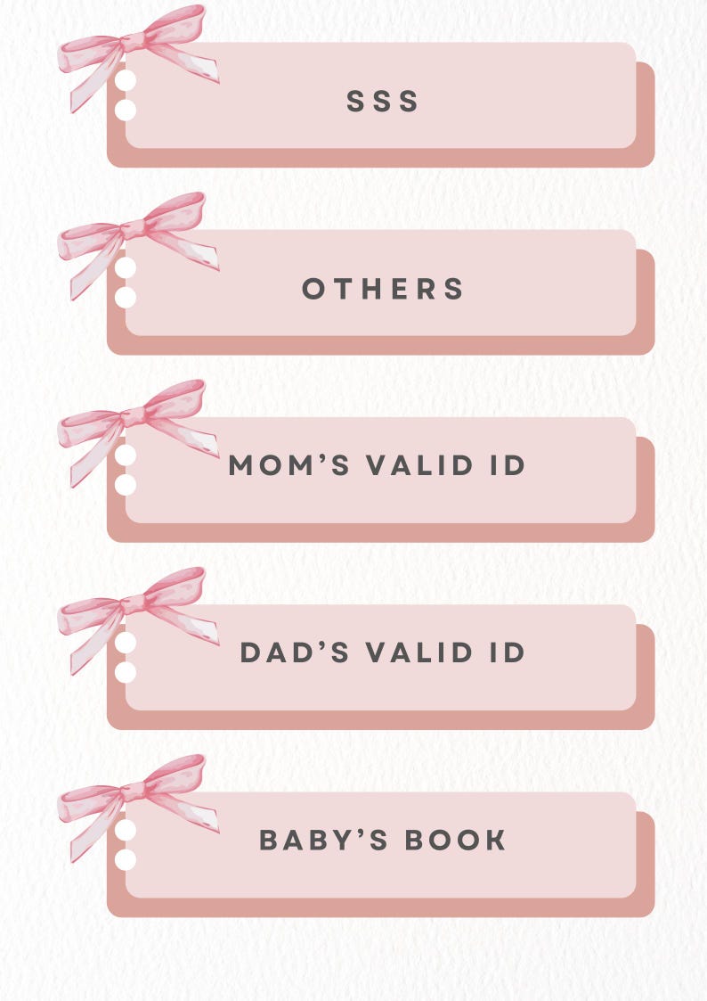 Printable Hospital Documents Label | Newborn Essentials Labels | Baby ...