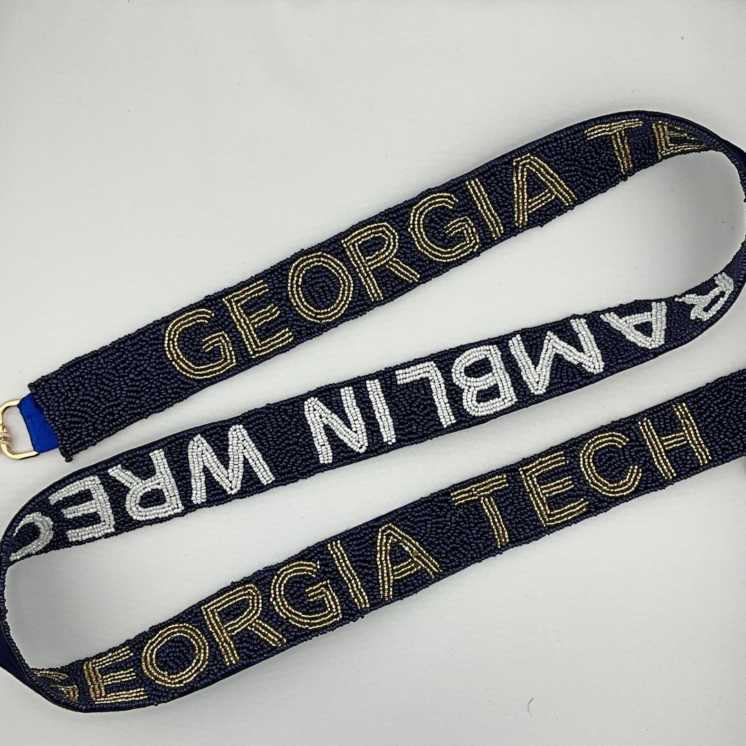 Georgia Tech Beaded Strap and Clear Bag - Etsy