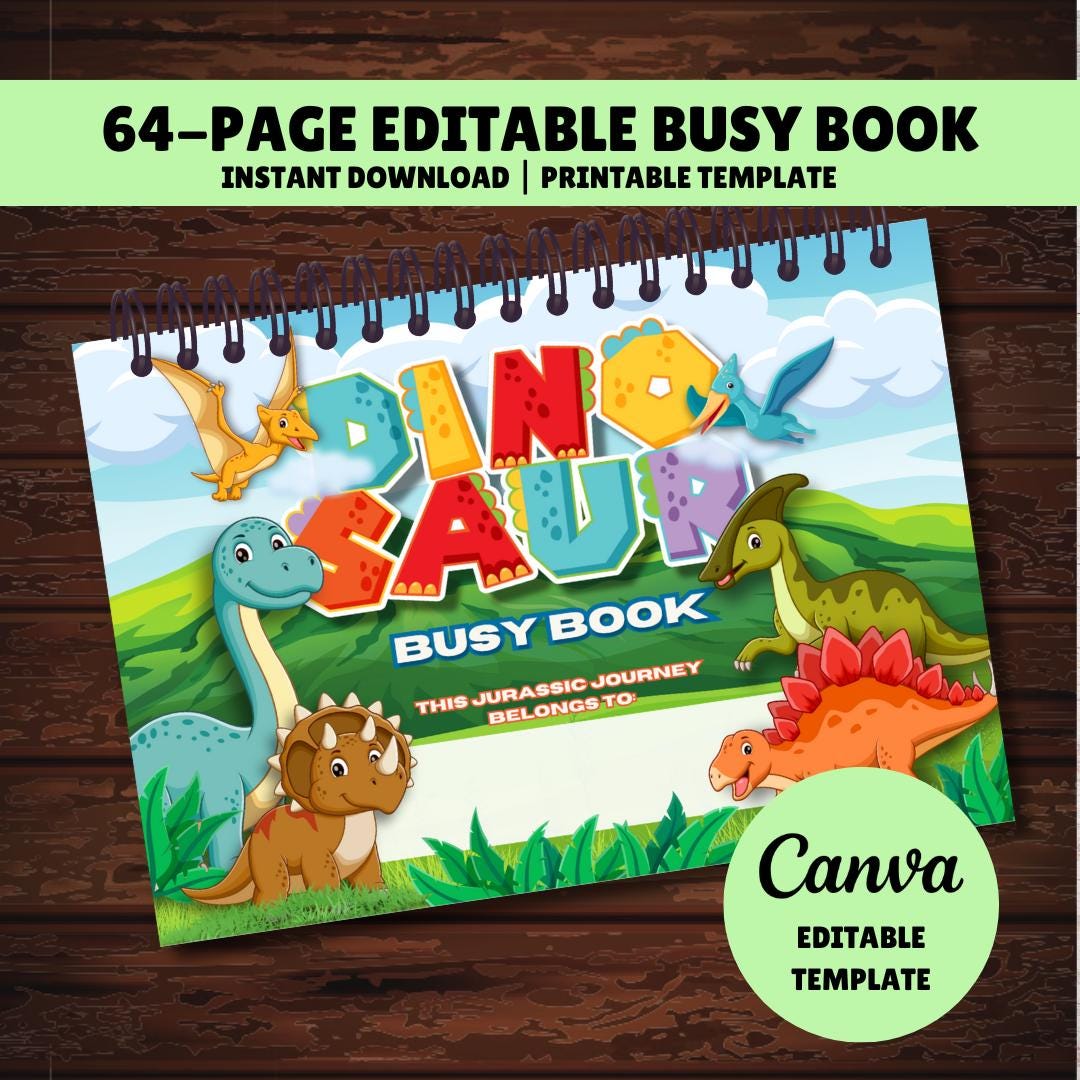 Dinosaur Busy Book, Busy Books, Coloring Book, Coloring Pages, Busy ...