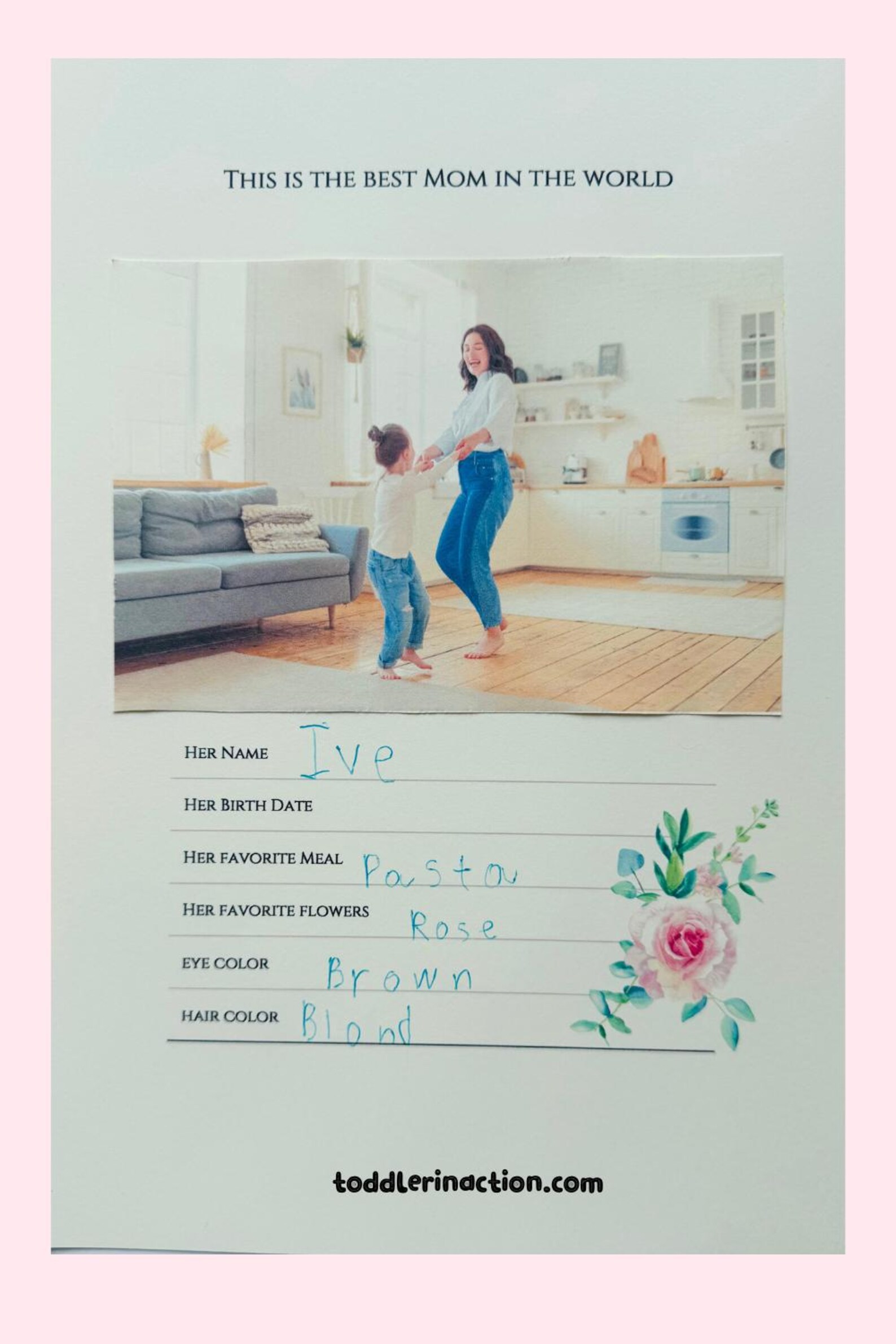 Every Day is My Mother's Day - the Book for Mom - Printable Book for ...