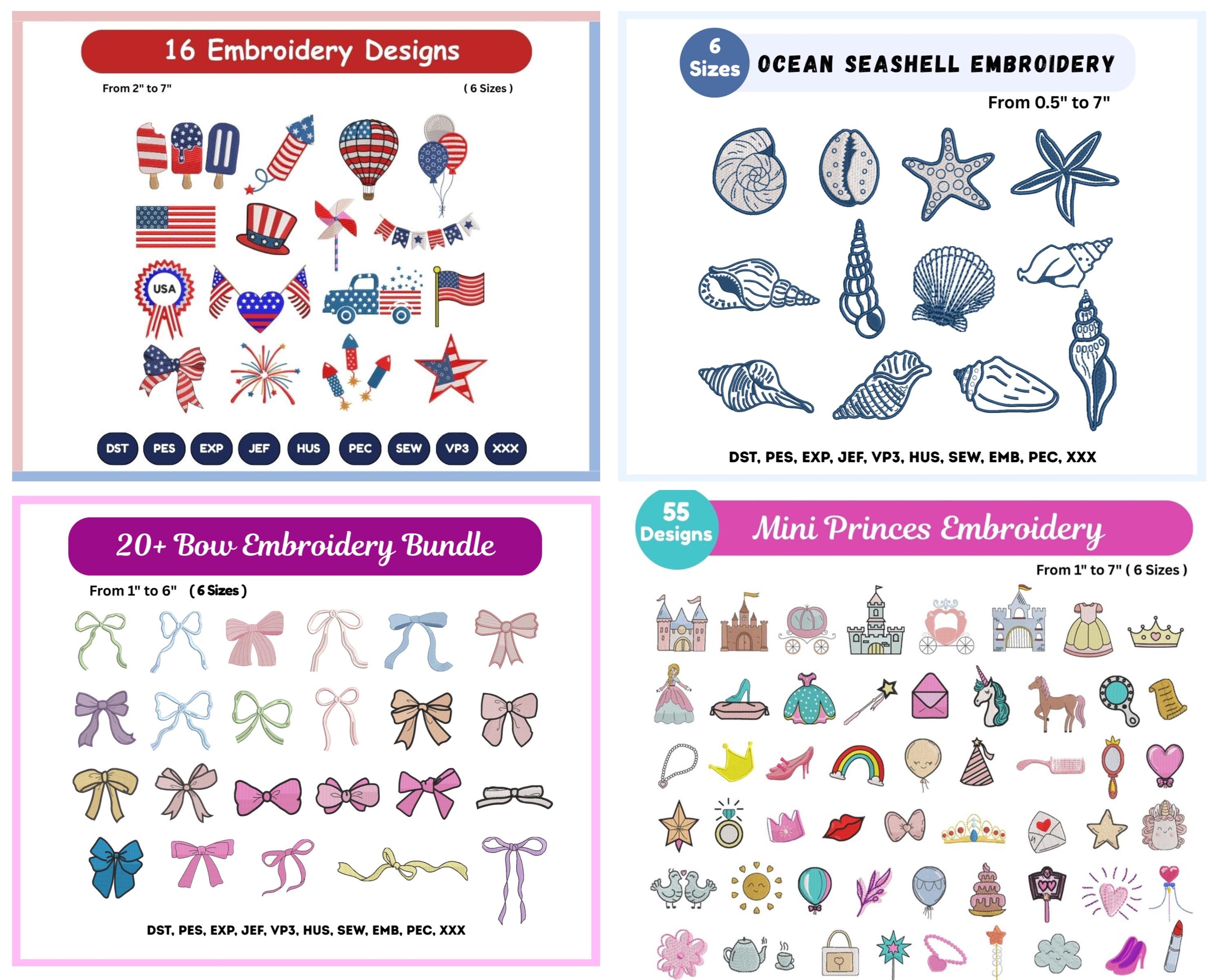 600+ Embroidery Designs - Mega Embroidery Bundle - Machine Embroidery ...