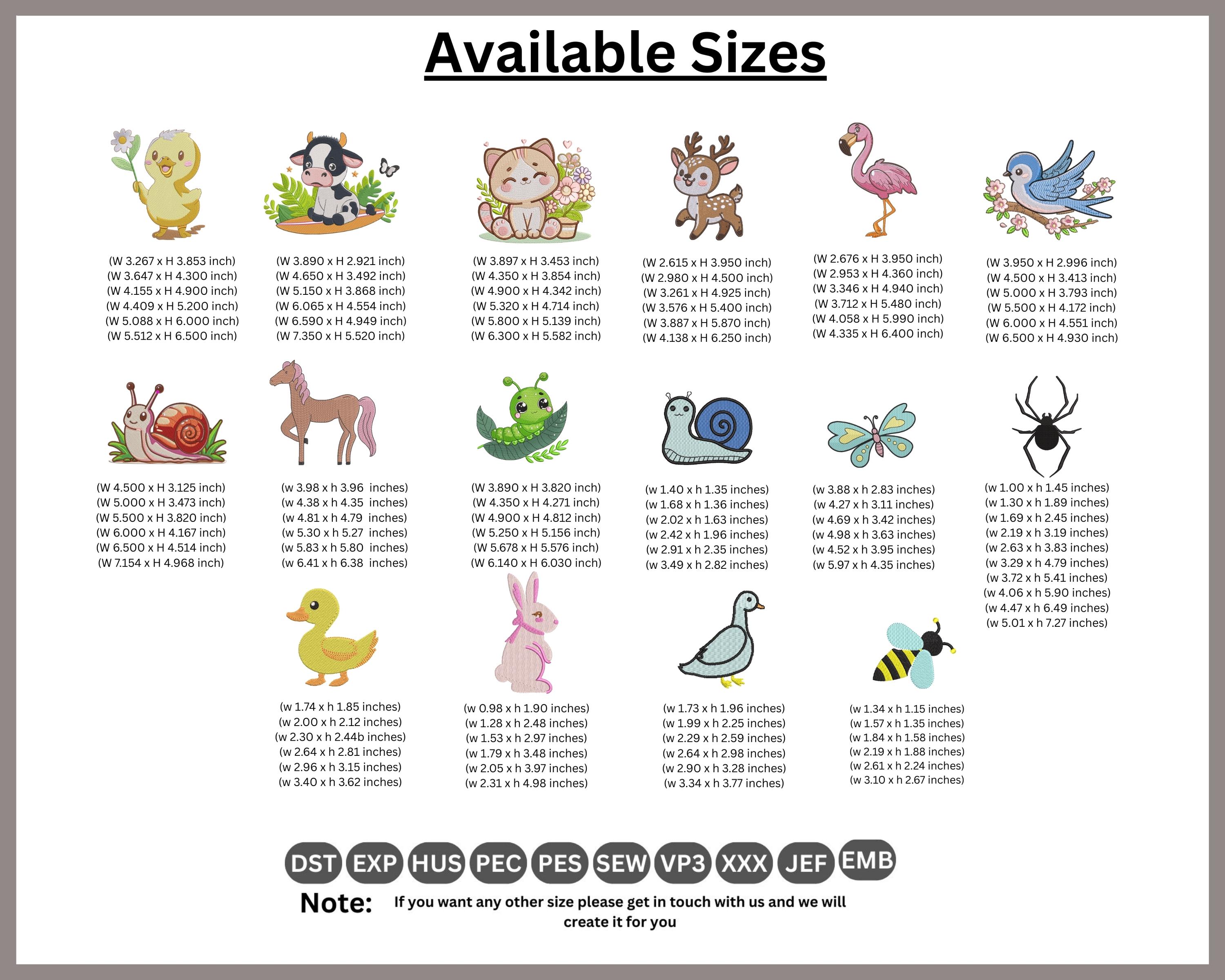 Safari Animals Embroidery Design - Cute Baby Jungle Animals Machine ...