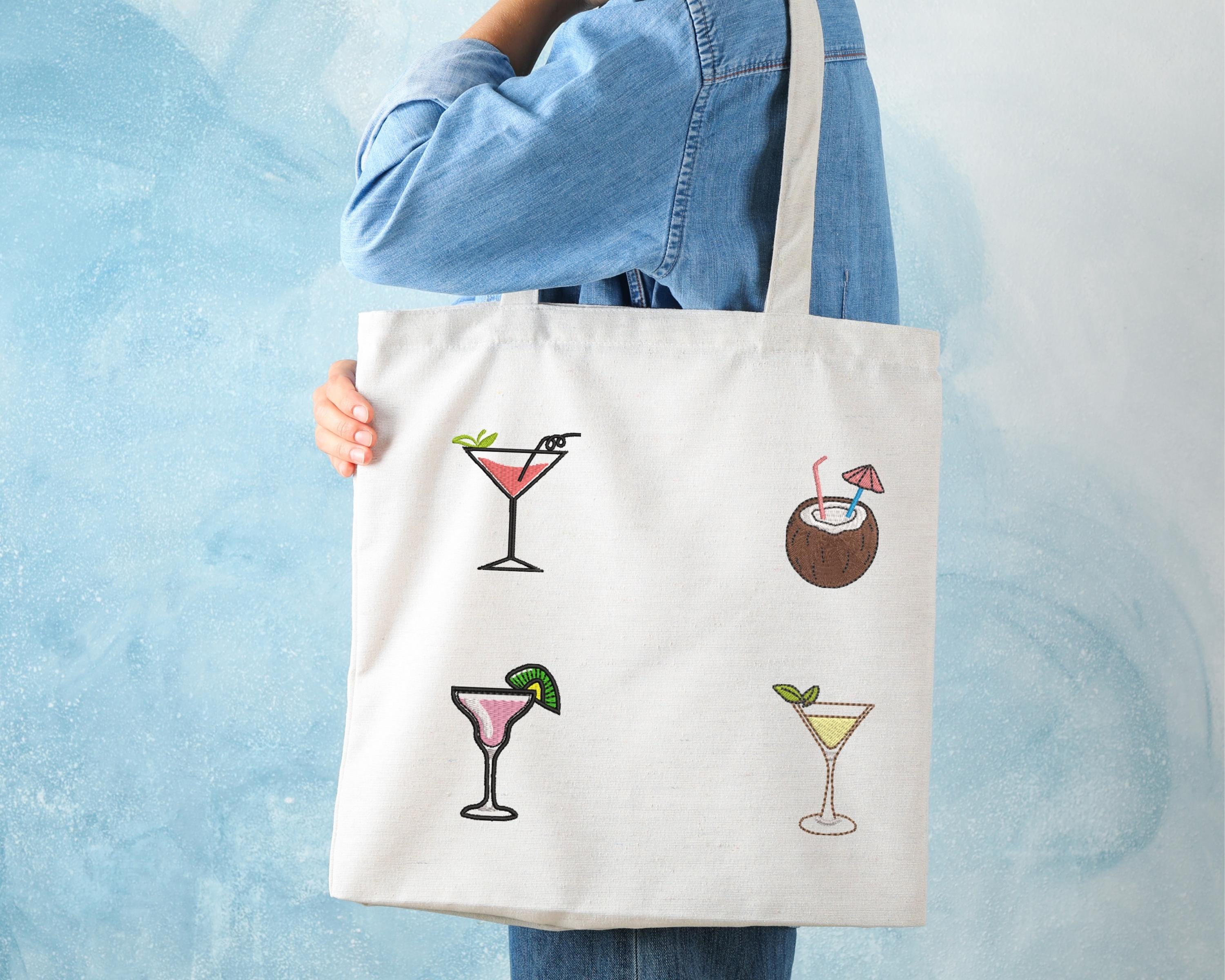 Mini Cocktail Drinks Embroidery - Set 15 Cocktail Machine Embroidery ...