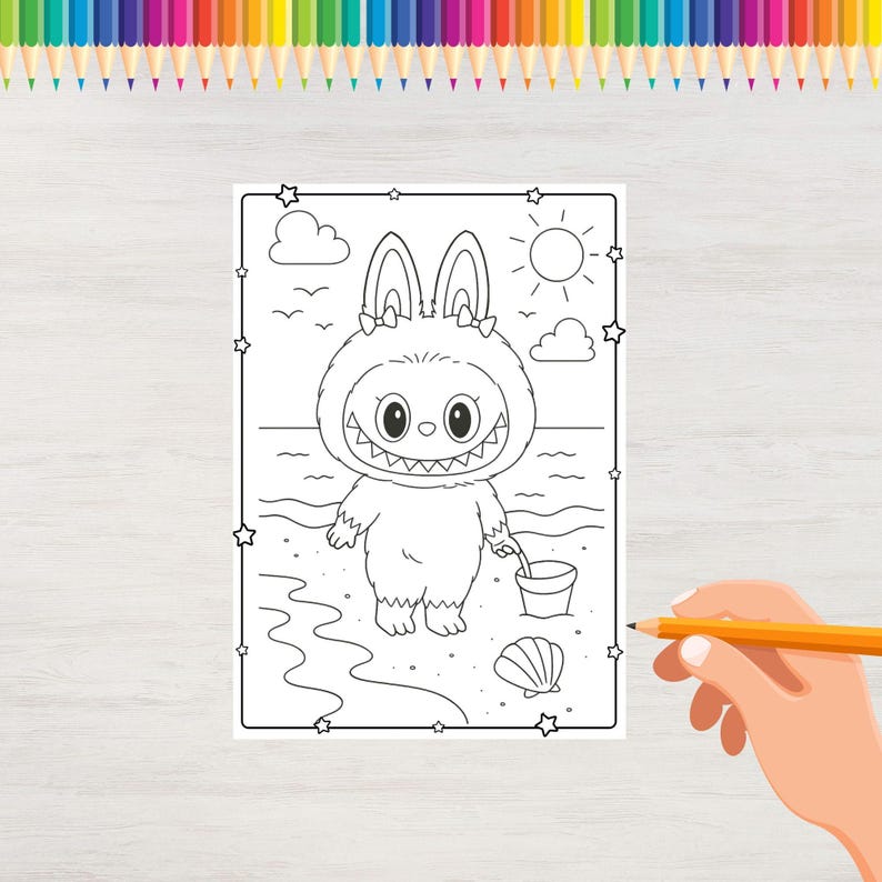 Labubu Coloring Pages – 25 Unique Printable Pages, Digital Download ...