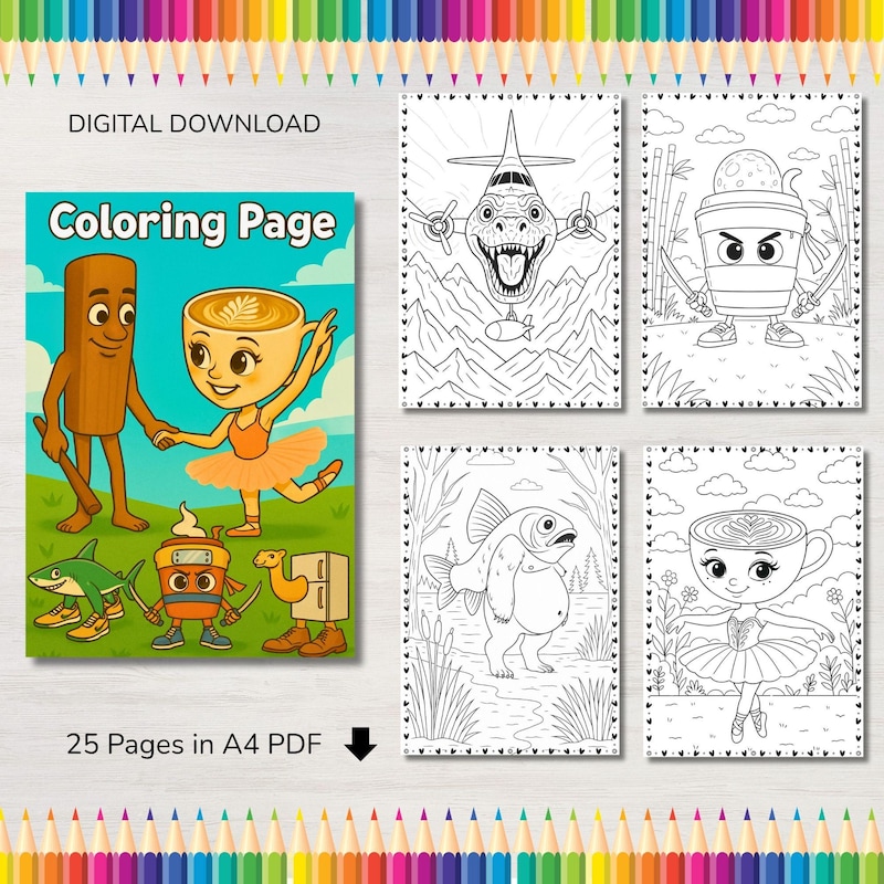 Steal a Brainrot Colouring Pages - Etsy