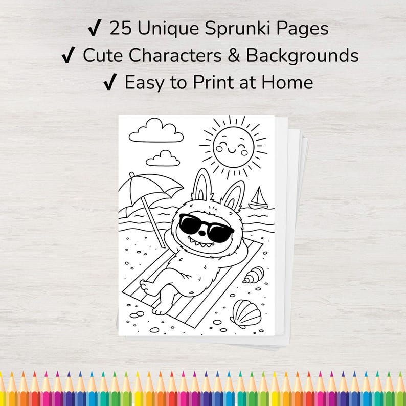 Labubu Coloring Pages – 50 Unique Printable Pages, Digital Download ...
