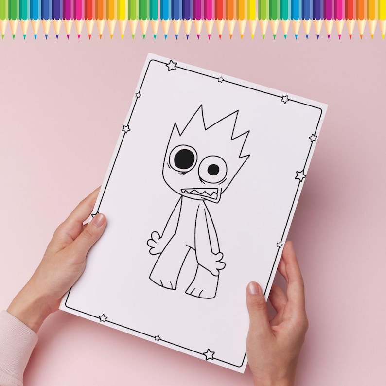 20 Sprunki Characters Printable Coloring Pages A4 Coloring Book Kids ...