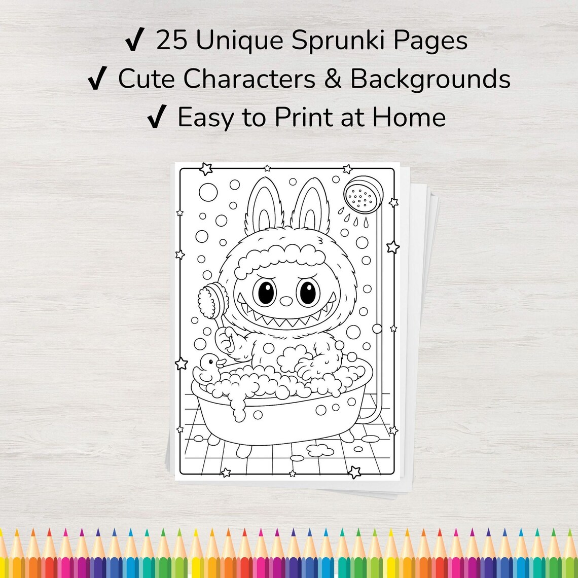 Labubu Coloring Pages – 25 Unique Printable Pages, Digital Download ...