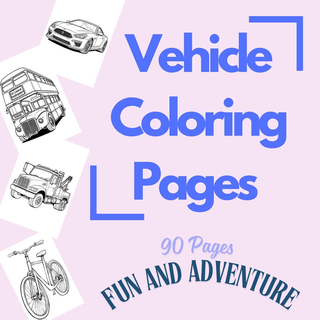 90 Vehicle Coloring Pages for Kids – Cars, Trains, Planes & More ...