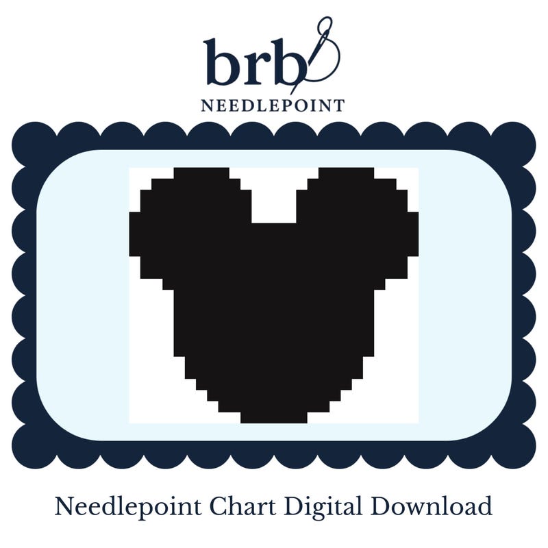 Mickey Needlepoint Chart - Etsy