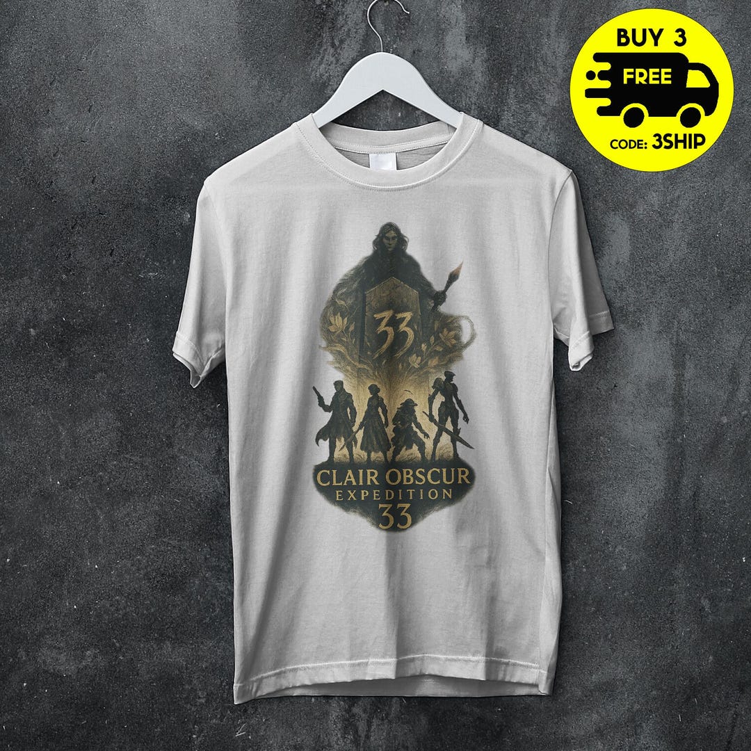 Clair Obscur Expedition 33 Dark Fantasy Shirt - Gothic RPG T-shirt ...