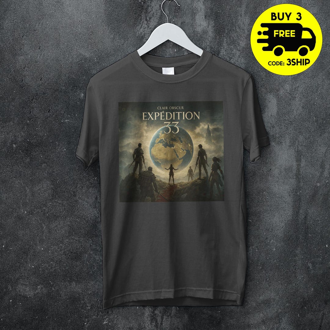 Expedition 33 Clair Obscur Dark Fantasy Tee - Gothic RPG T-shirt, Dark ...