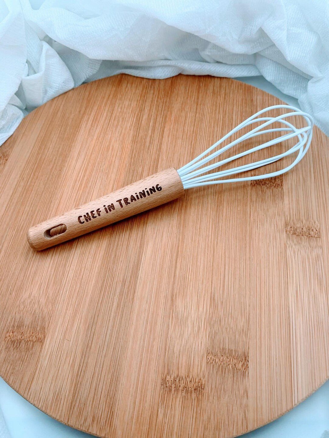 Personalized Kids Whisk, Custom Engraved Kid Cooking Utensil, Wood ...