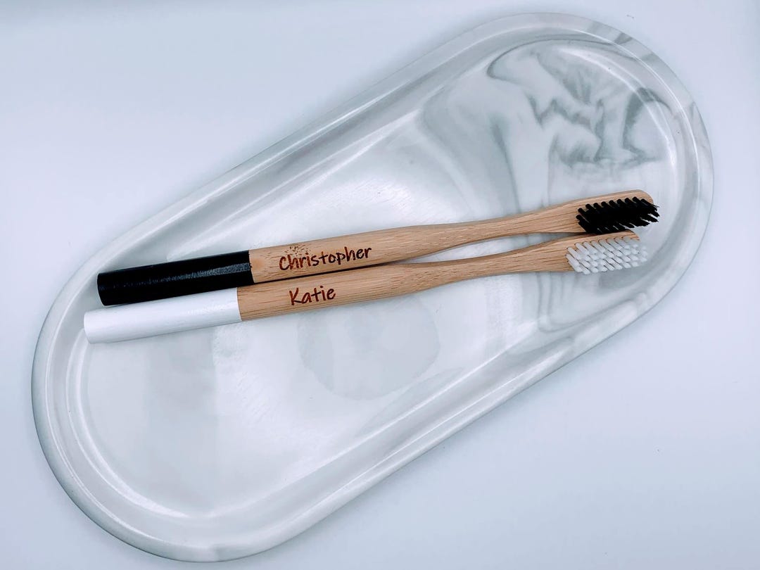 Personalized Toothbrush, Custom Bamboo Toothbrush, Engraved Travel ...