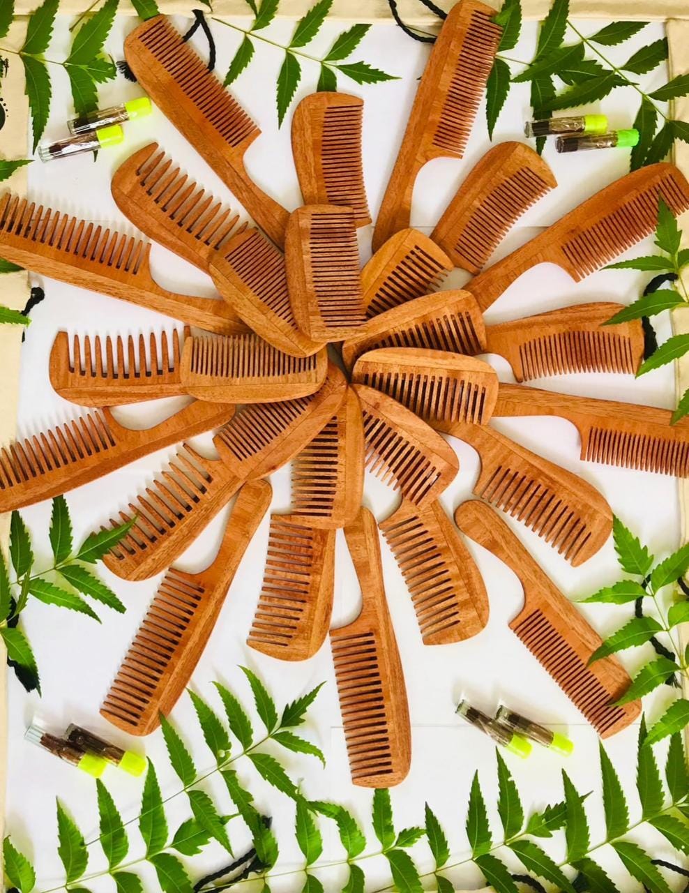 Wooden Hair Comb - Wooden Comb - Wide Tooth Comb - Hair Comb - Neemwood ...