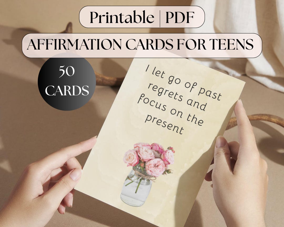 Positive Affirmation Cards for Teens, Self Esteem Boost, Motivational ...