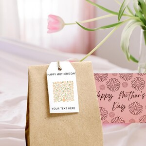 Printable Mother’s Day Gift Tags Custom Editable Floral Rainbow Labels ...