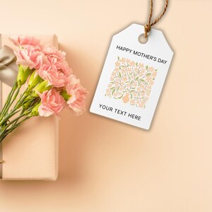 Printable Mother’s Day Gift Tags Custom Editable Floral Rainbow Labels ...