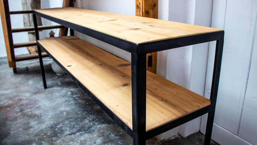 Simple Sideboard – Softwood & Bright Steel, Natural and Modern - Etsy