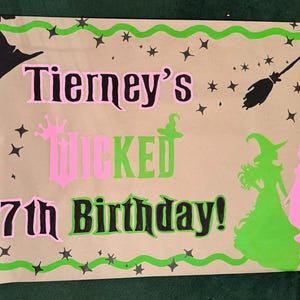 Personalized Hand Painted Banner Sign for Wicked BIRTHDAYS ...