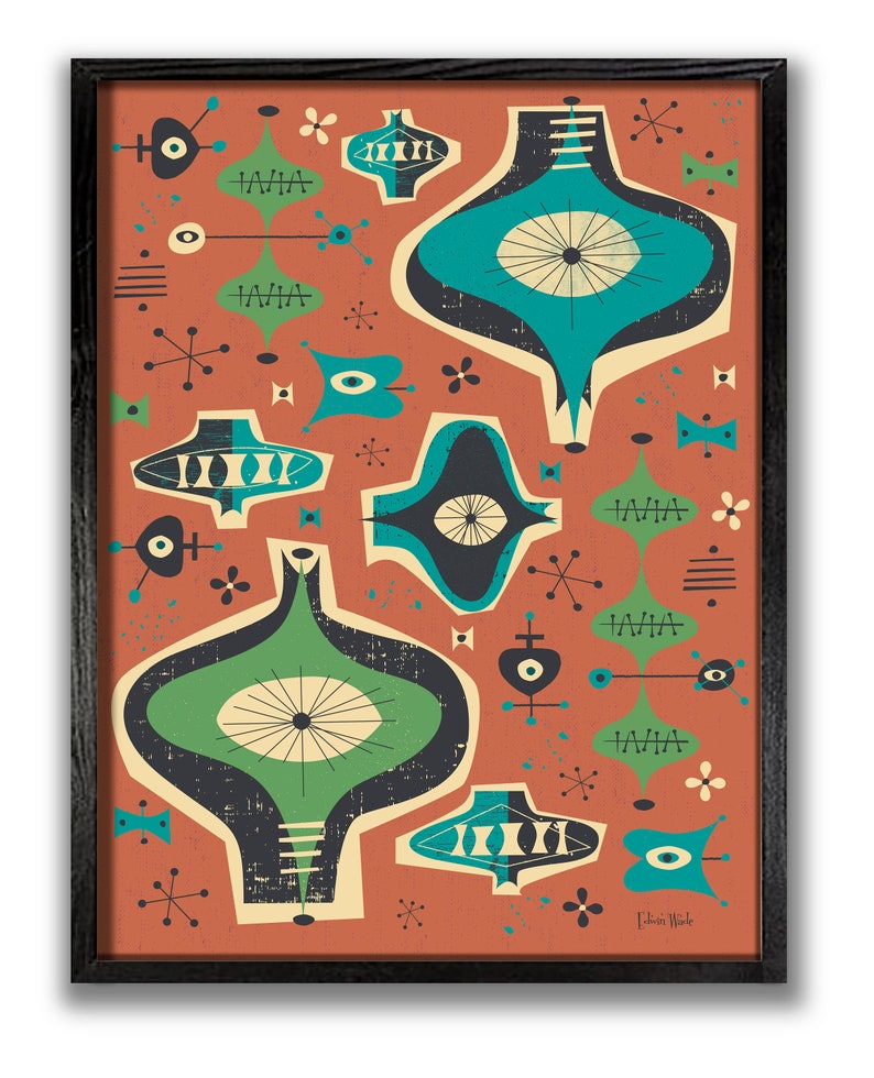 Googie Architecture Art Print: Mid-century Modern Abstract Shapes - Etsy