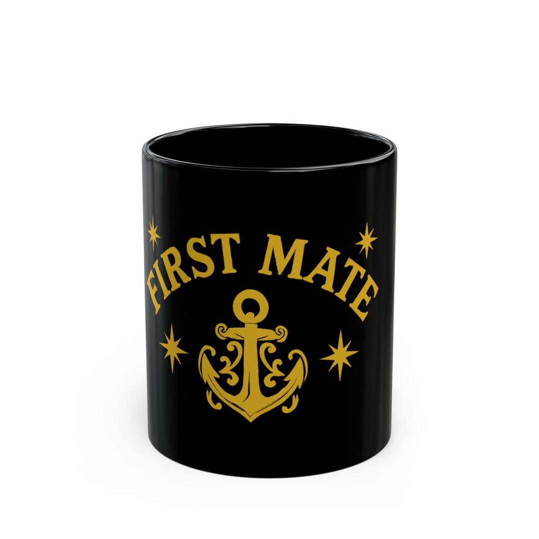 Nautical First Mate Mug, Sea Lover Cup, Ocean Theme Ceramic Drinkware ...