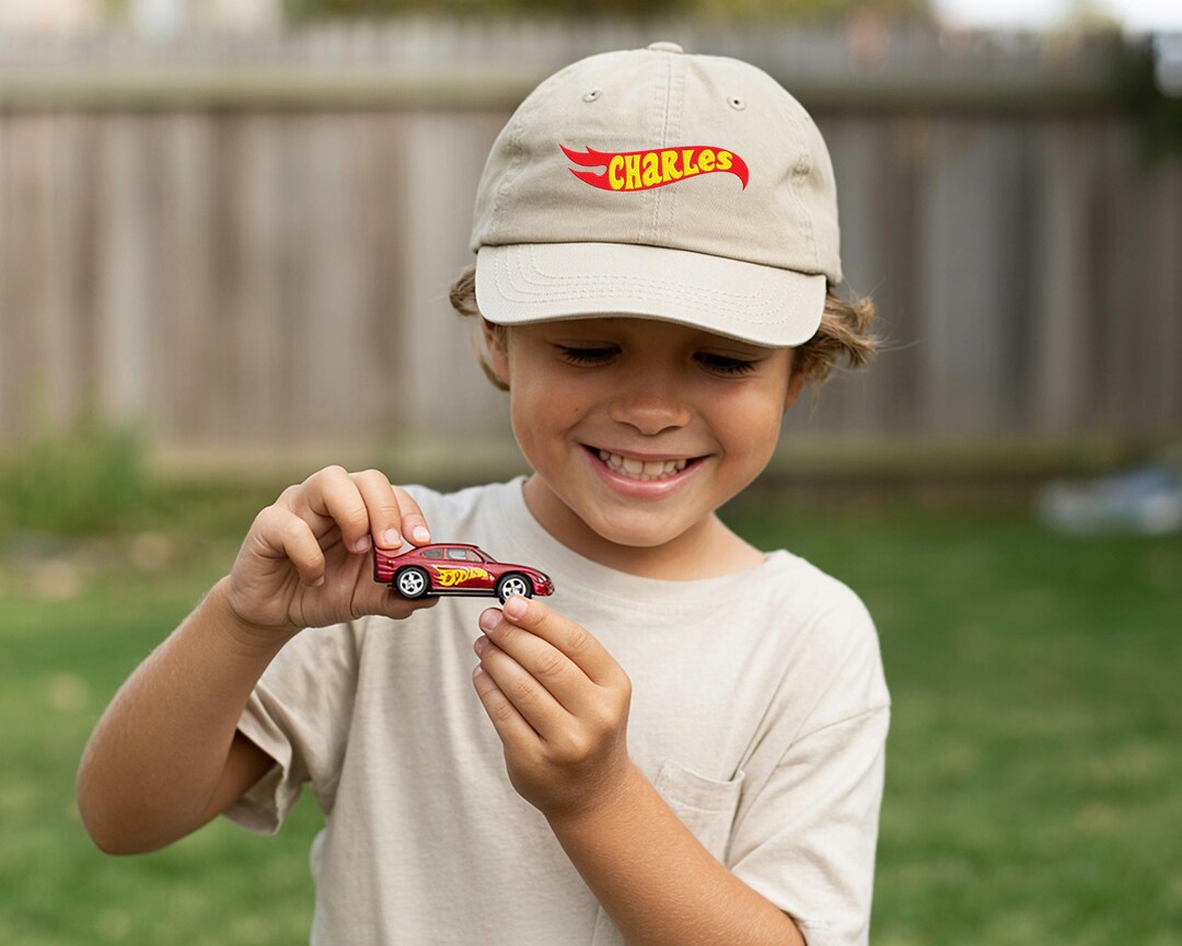 Personalized Hot Wheels Cap, Hot Wheels Personalized, Kids Baseball Cap ...