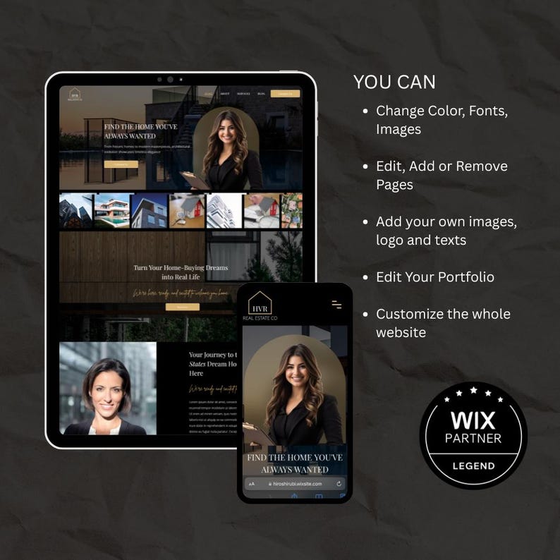 Wix Website Template: Modern Real Estate, Business Portfolio - Etsy