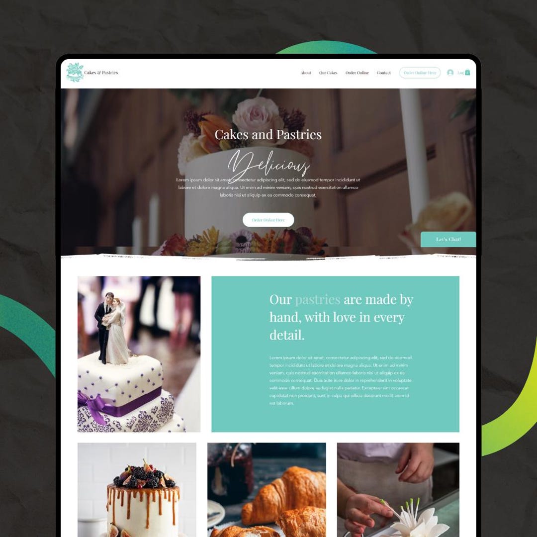 Wix Restaurant Website Template: Food Delivery, Cakes & Pastries - Etsy