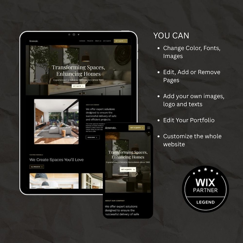 Wix Studio Website Template (home Renovation, Real Estate, Interior ...