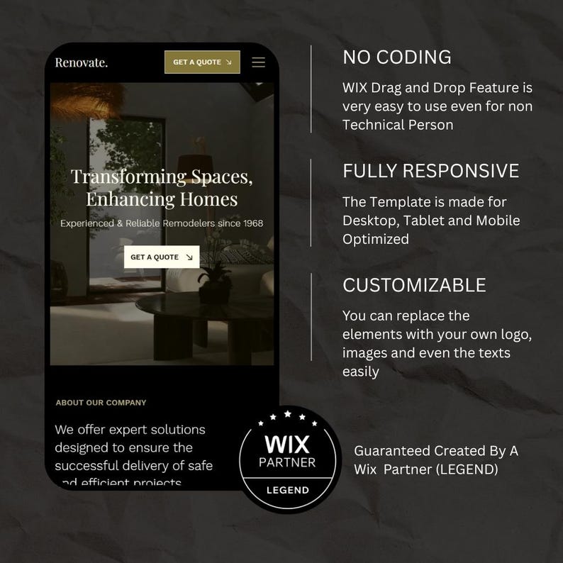 Wix Studio Website Template (home Renovation, Real Estate, Interior ...