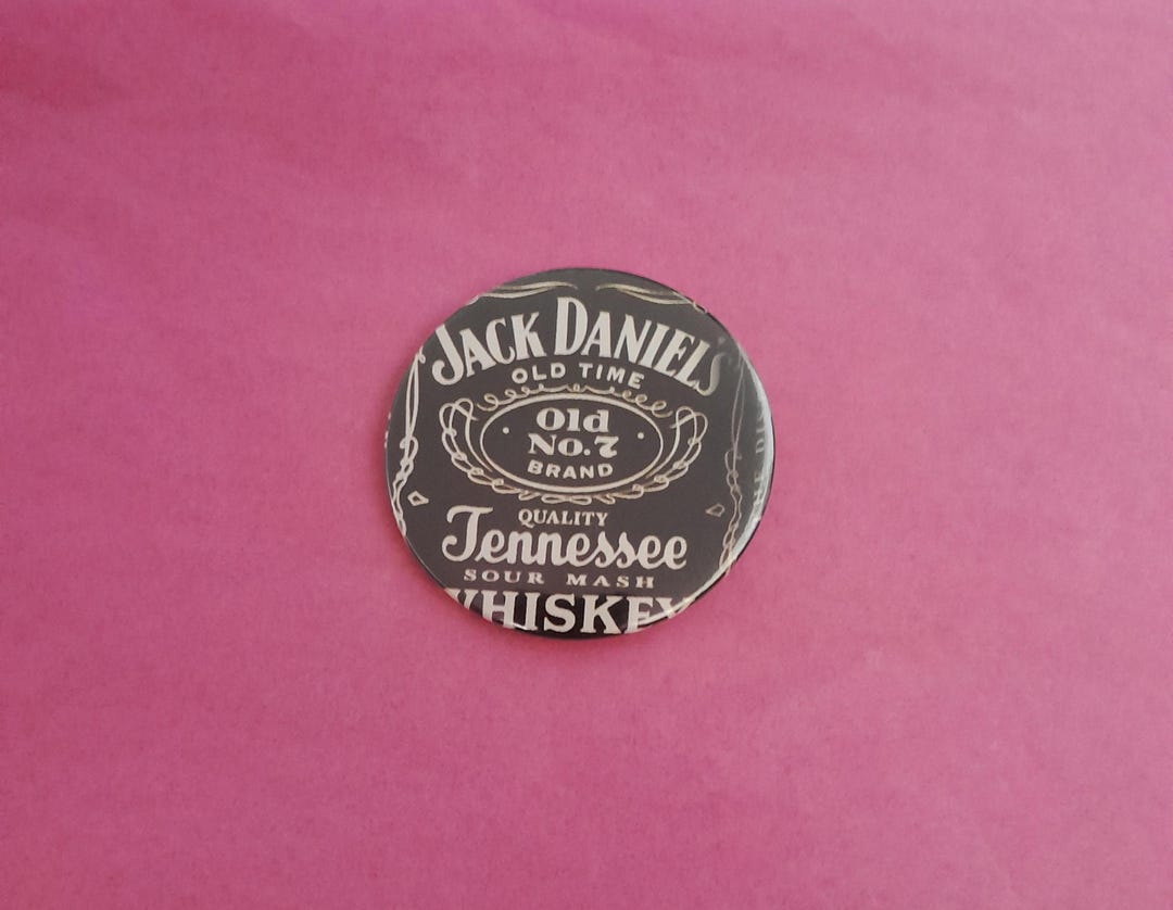 Jack Danie's Button Pin / Alcohol Button Pin / Upcycled Pin / Upcycled ...