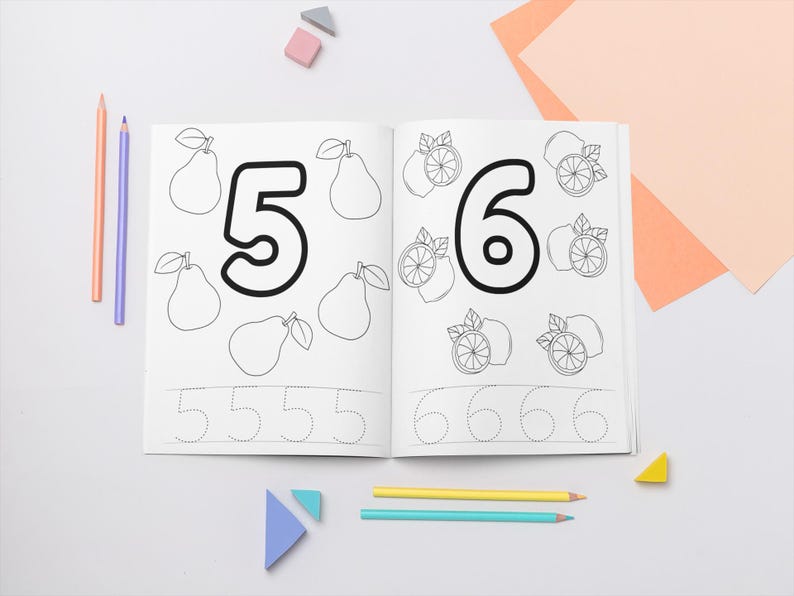 Number Tracing & Counting Worksheets for Toddlers | Preschool Math 1–10 ...
