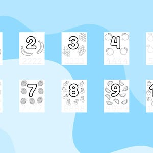 Number Tracing & Counting Worksheets for Toddlers | Preschool Math 1–10 ...