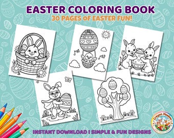 Easter Coloring Pages for Kids | Toddler PDF | Bunny, Spring, and ...
