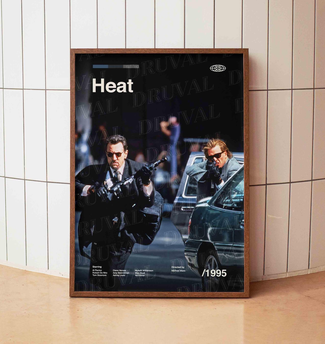 Heat 1995 Movie Poster - Al Pacino, De Niro, Kilmer - Archival Print - Etsy